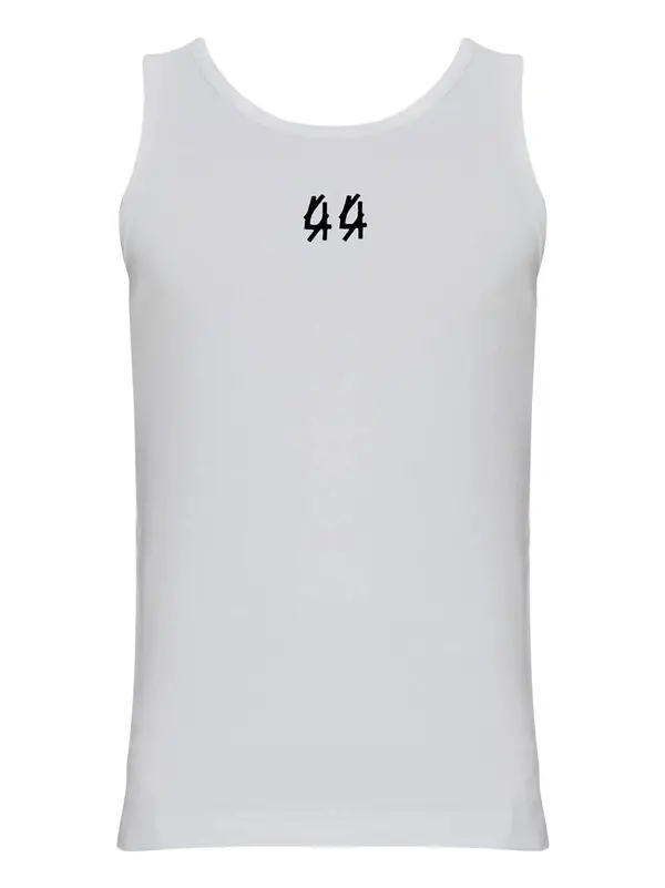 44 LABEL GROUP Stretch Cotton Ribbed Tank - White