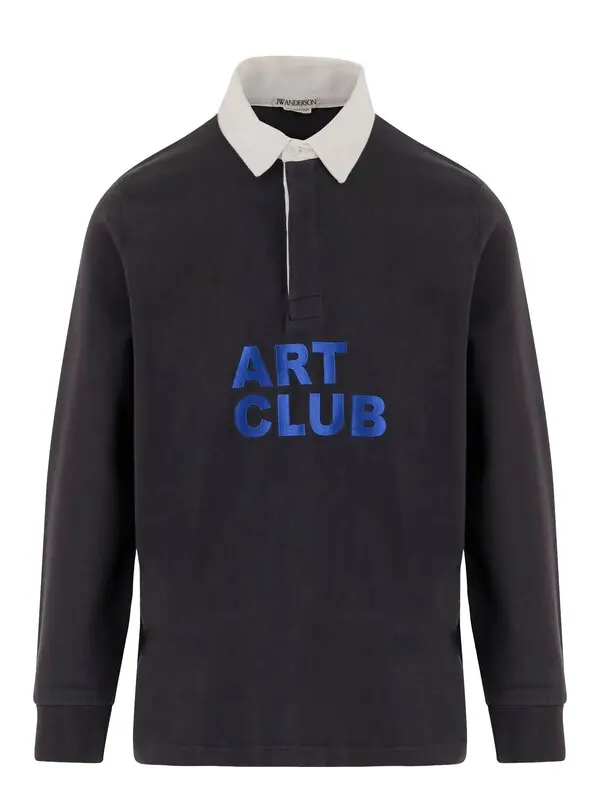 JW Anderson Long Sleeved Polo Shirt - Black