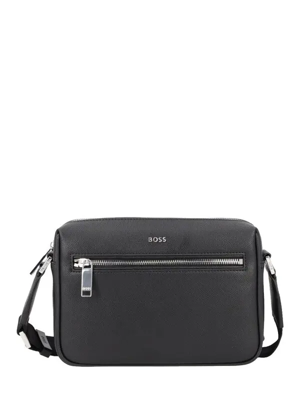 BOSS Leather Daxter Bag - Black
