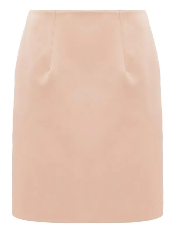 Chloé Short Duchesse Satin Skirt - Pink
