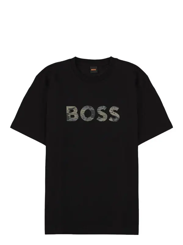 BOSS T Shirt With Logo - Black