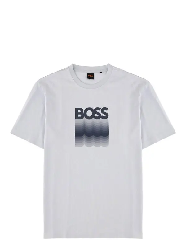 BOSS T Shirt With Logo - Grey