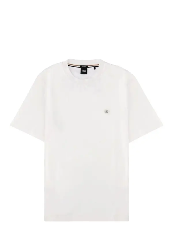 BOSS T Shirt With Logo - White