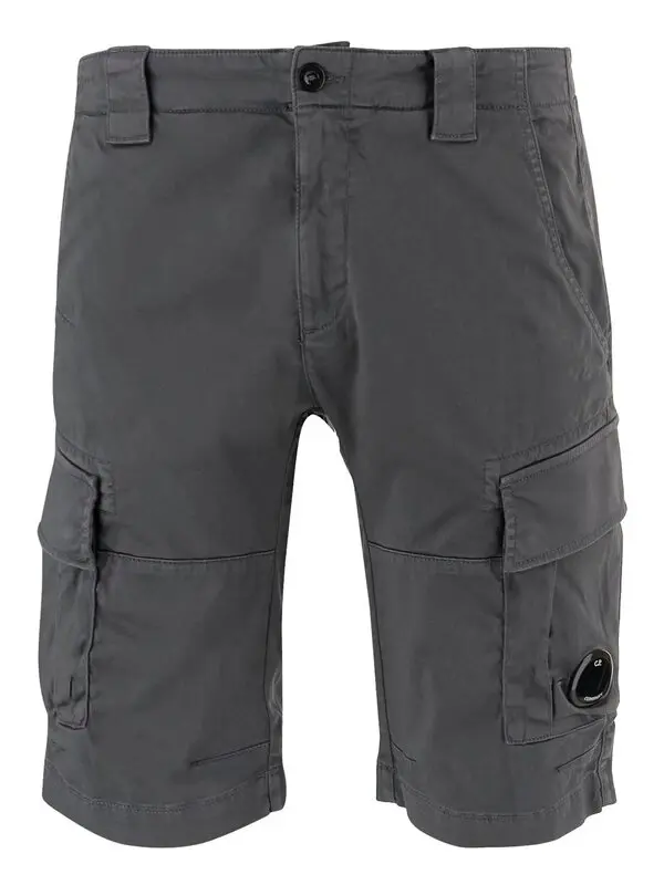 C.P. COMPANY Stretch-cotton Multi-pocket Shorts - Grey