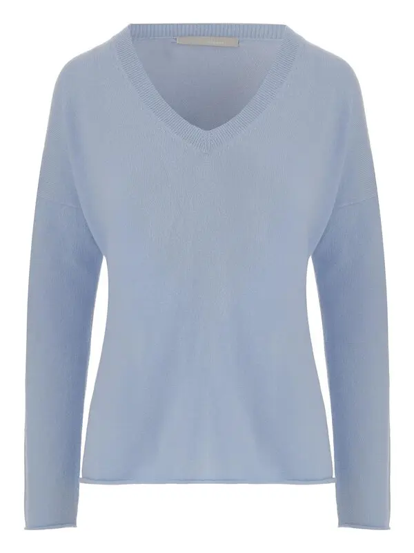 ALLUDE Cashmere Sweater - Light Blue