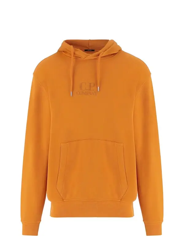 C.P. COMPANY Cotton Sweatshirt With Logo - Orange