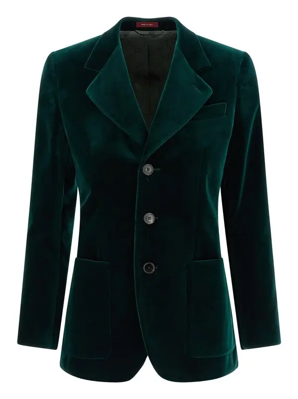 Gucci Velvet Blazer - Green
