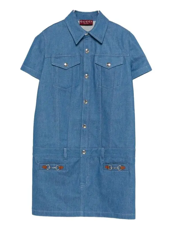 Gucci Denim Mini Dress - Blue