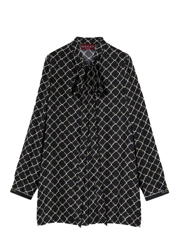 Gucci Printed Silk Shirt - Black