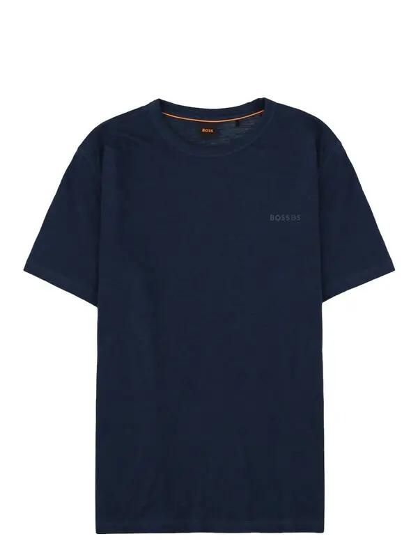 BOSS T Shirt With Logo - Blue
