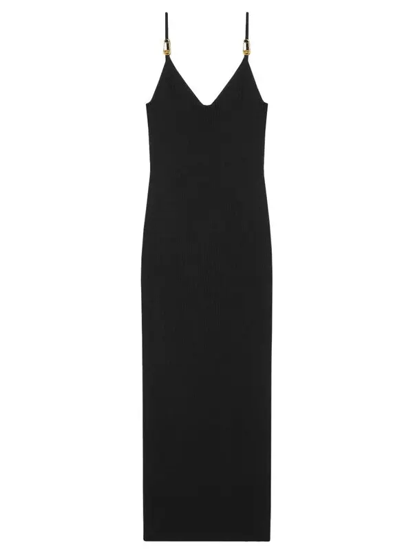 Versace Knitted Midi Dress - Black