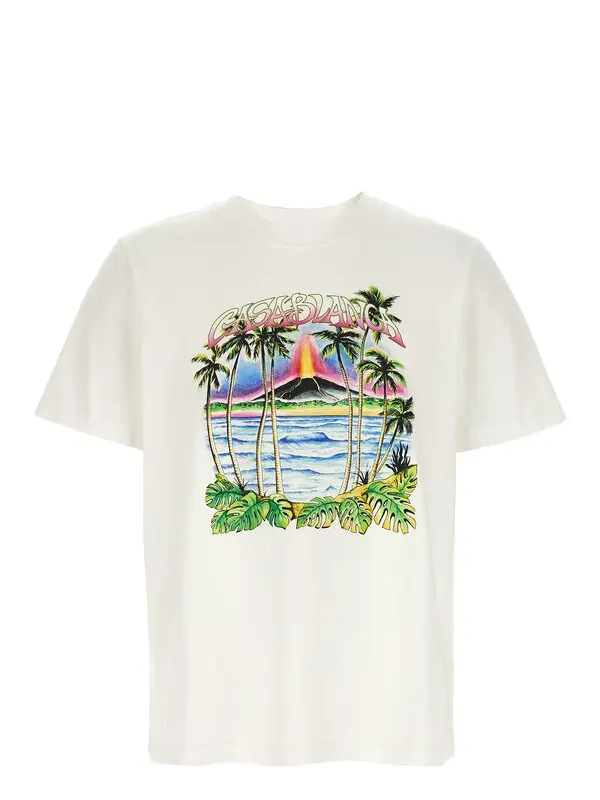 Casablanca Volcano' T Shirt - White