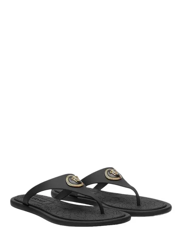 Versace Alia Rubber Sandals - Black