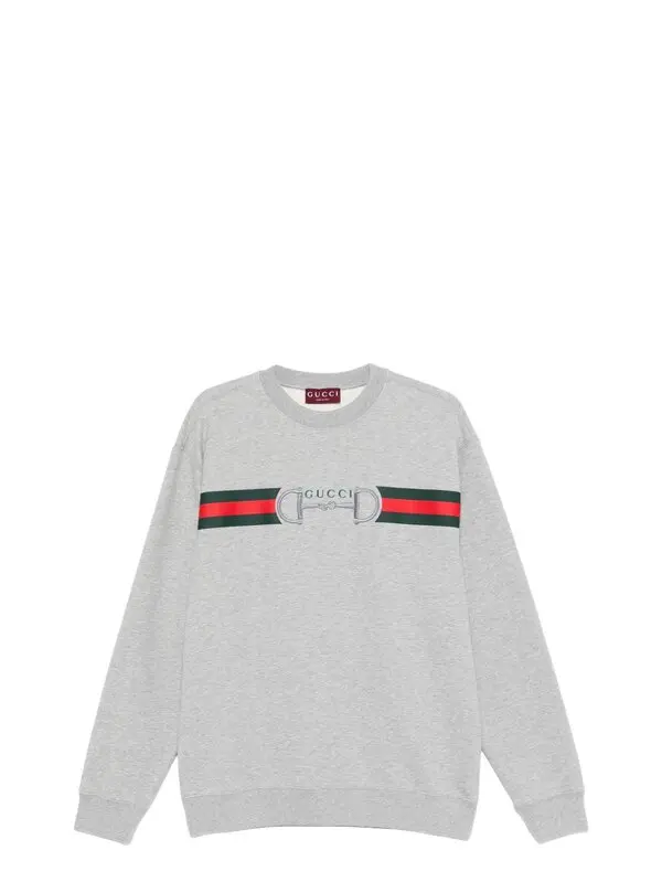 Gucci Cotton Logo Sweatshirt - Grey