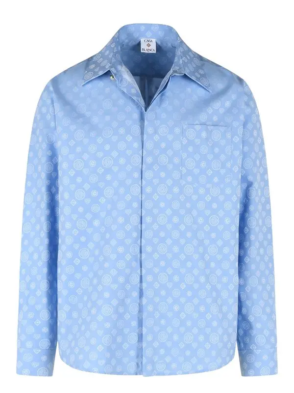 Casablanca Cotton Shirt - Light Blue