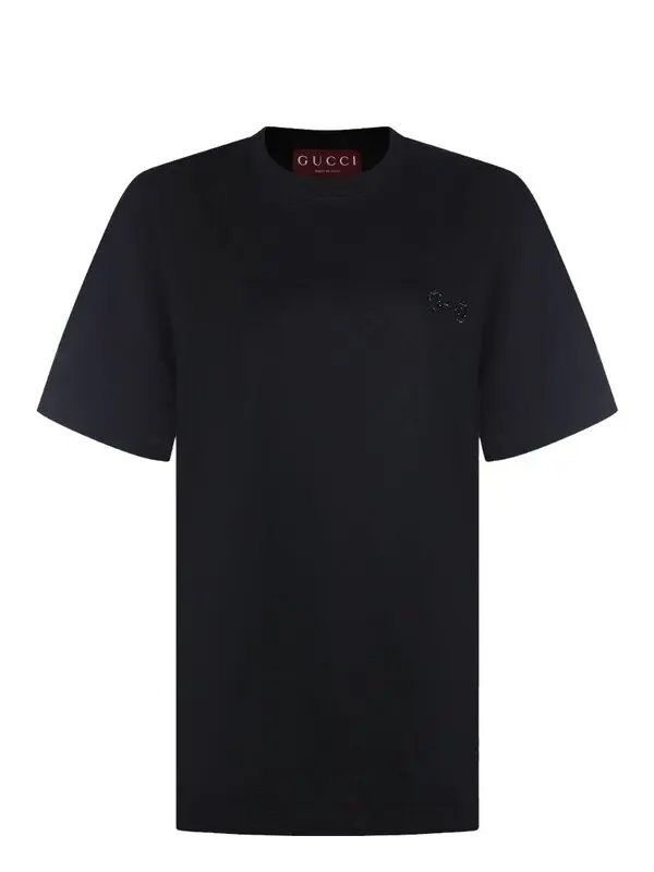 Gucci Logo Cotton T-shirt - Black