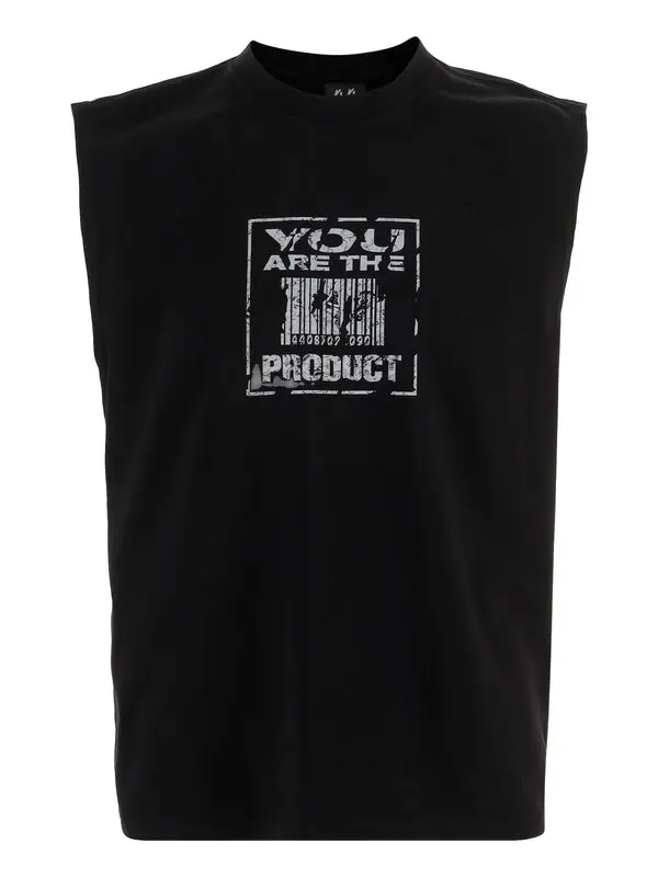 44 LABEL GROUP Printed Cotton Tank - Black