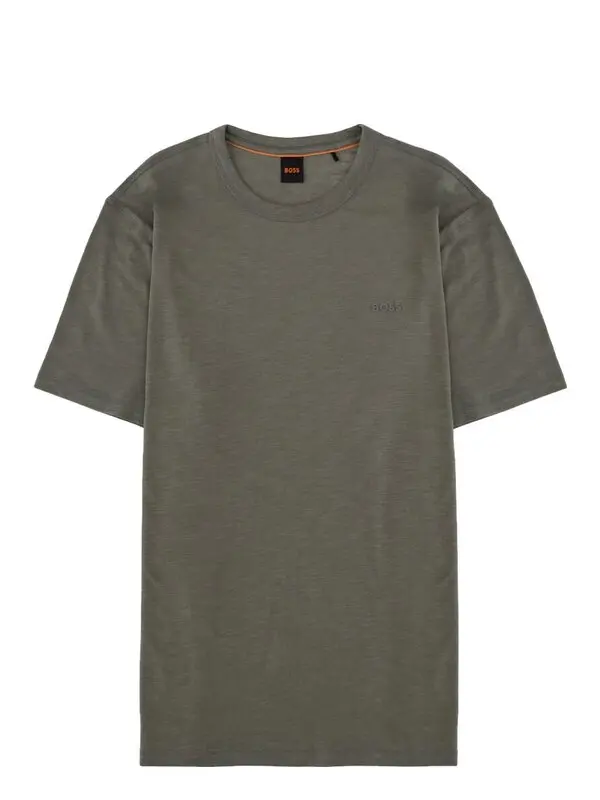 BOSS T Shirt With Logo - Green