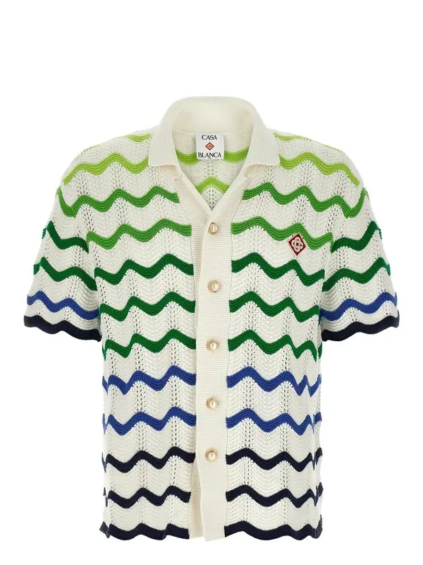 Casablanca Gradient Wave' Shirt - Multicolor