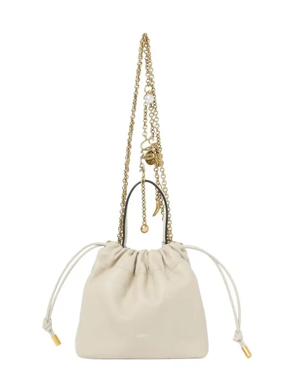 Chloé Mini Leather Shoulder Bag - White