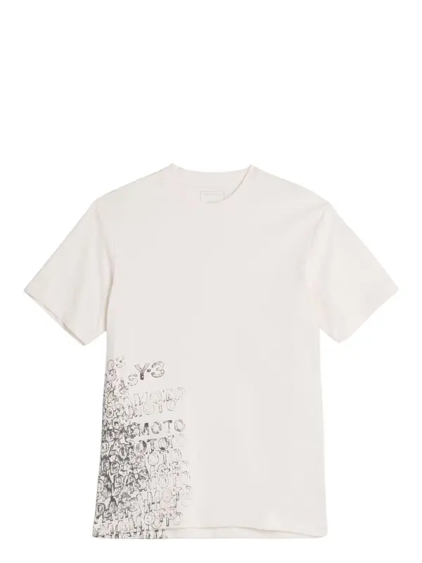 Y3 Cotton T Shirt With Print - White