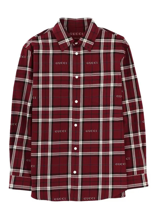 Gucci Shirt With Logo - Bordeaux