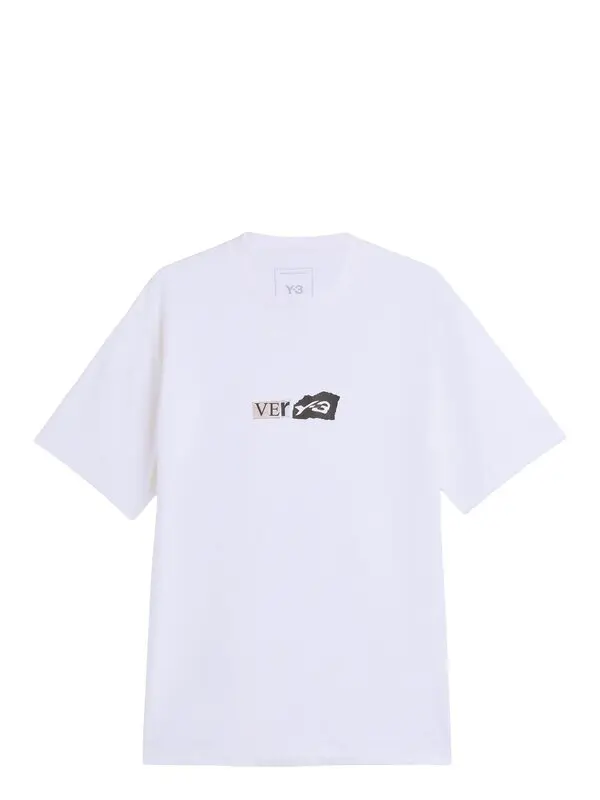 Y3 Cotton T Shirt With Print - White