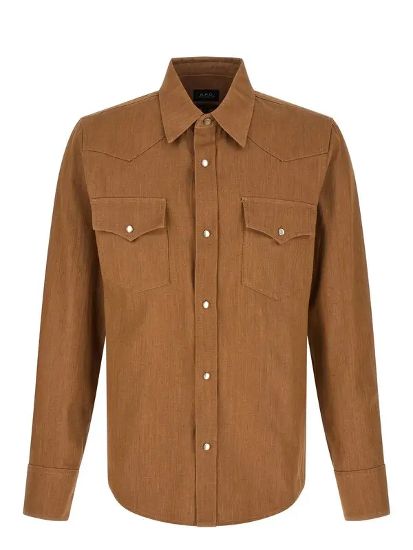 A.p.c. Western' Shirt - Brown
