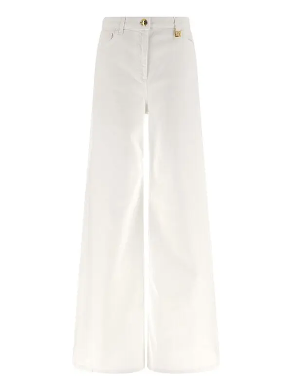 Elisabetta Franchi Palazzo Jeans - White