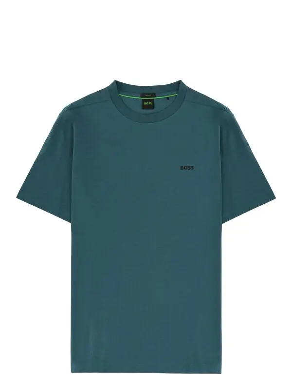 BOSS T Shirt With Logo - Green