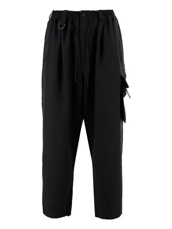 Y3 Cargo Pants With Logo - Black
