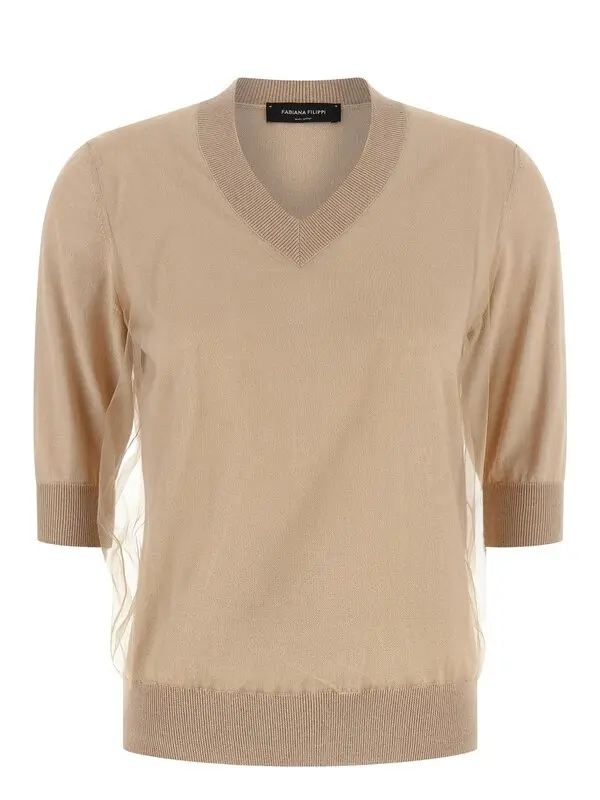 Fabiana Filippi Double Layer Sweater - Beige