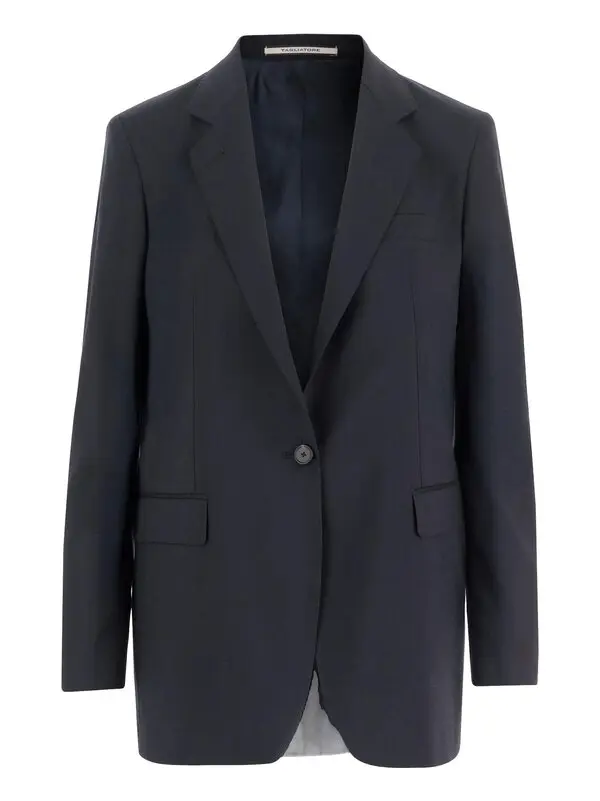 Tagliatore Stretch Wool Single-breasted Jacket - Navy Scuro