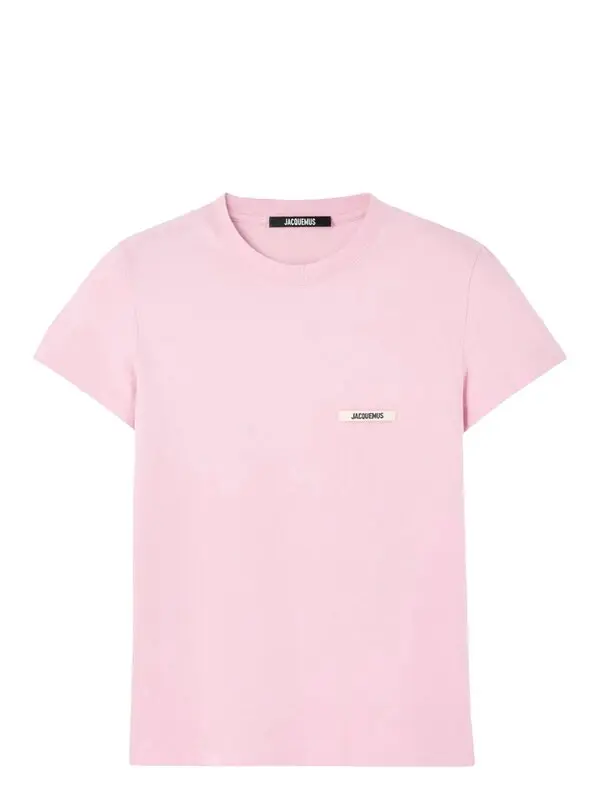 Jacquemus Cotton T-shirt With Logo - Pink