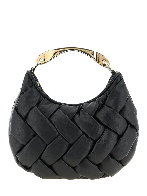 Twin-set Weaved Handbag - Black