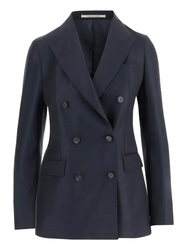 Tagliatore Double-breasted Wool Jacket - Navy Scuro