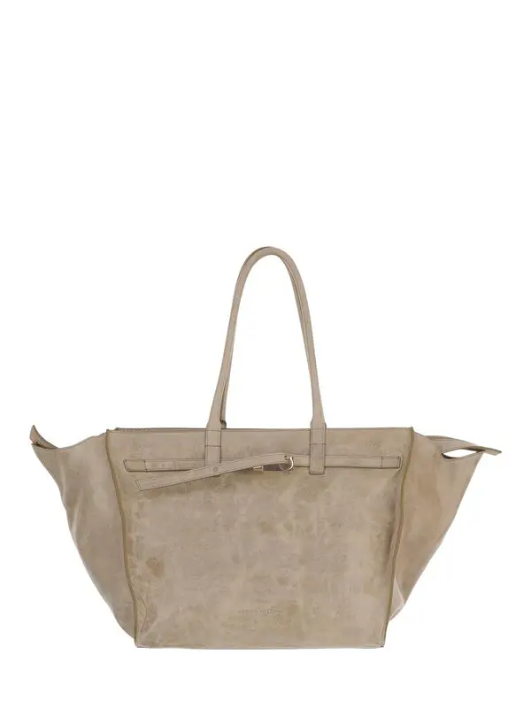 Benedetta Bruzziches Mame Weekend Leather Tote - Beige