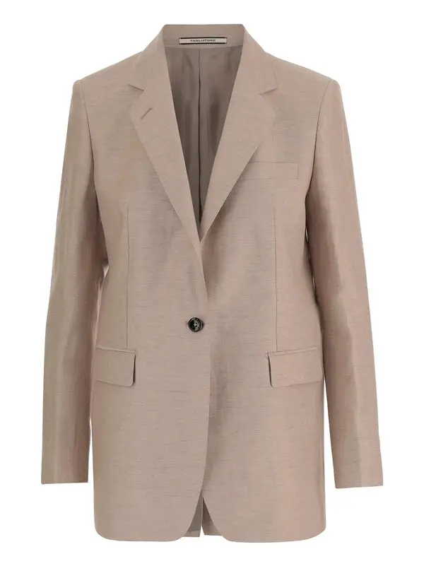 Tagliatore Linen And Cotton-blend Jacket - Beige
