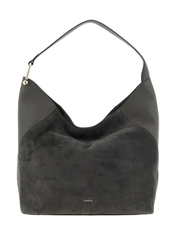 Furla Lara Large Shoulder Bag - Gray
