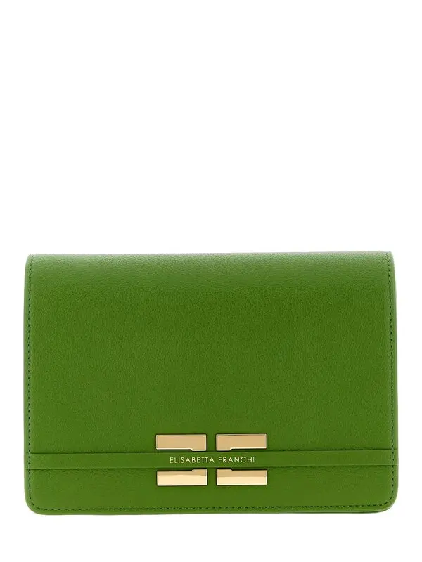 Elisabetta Franchi Logo Shoulder Strap - Green