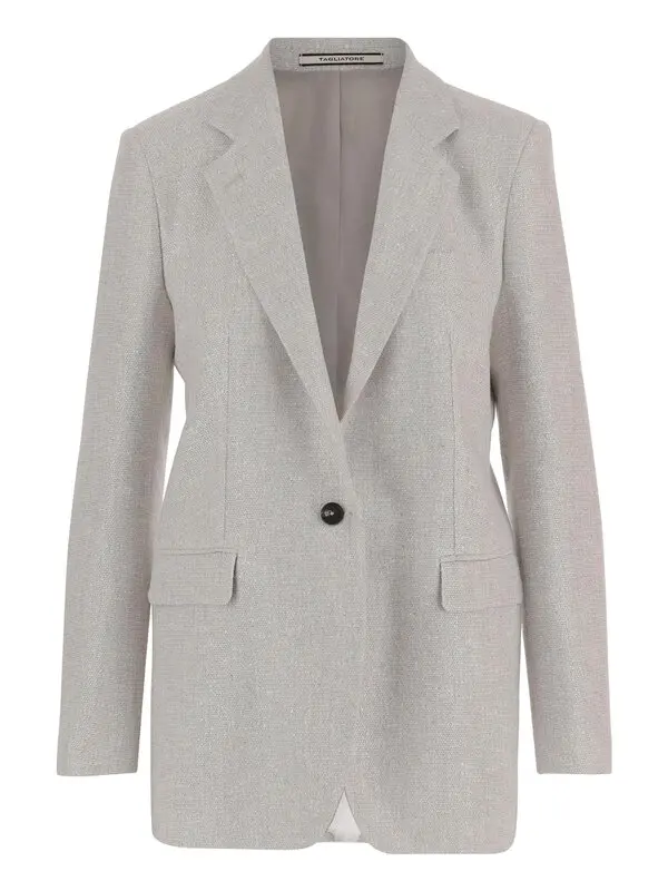 Tagliatore Viscose Blend Jacket - Light Grey