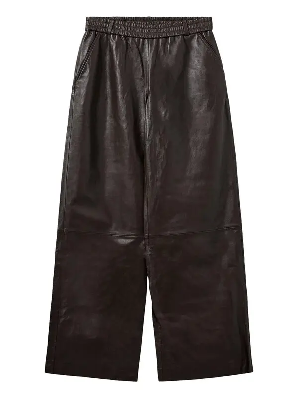 THE GARMENT Soho Lambskin Trousers - Marrone Scuro