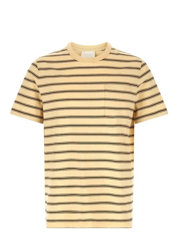 A.p.c. Striped T Shirt - Beige