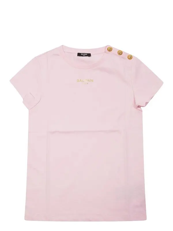 Balmain T-shirt With Logo - Pink