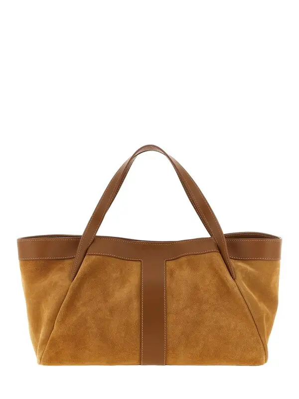Twin-set Suede Shoulder Bag - Brown