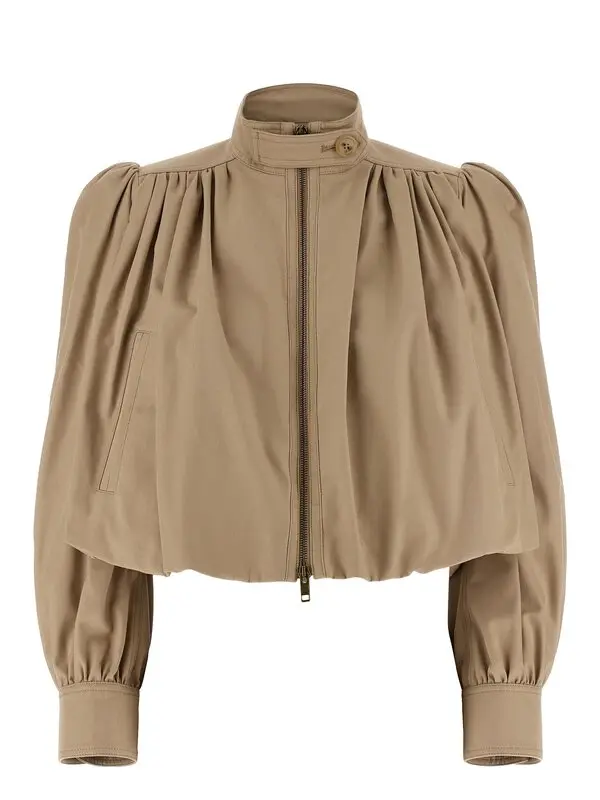 Chloé Curled Boule Jacket - Beige