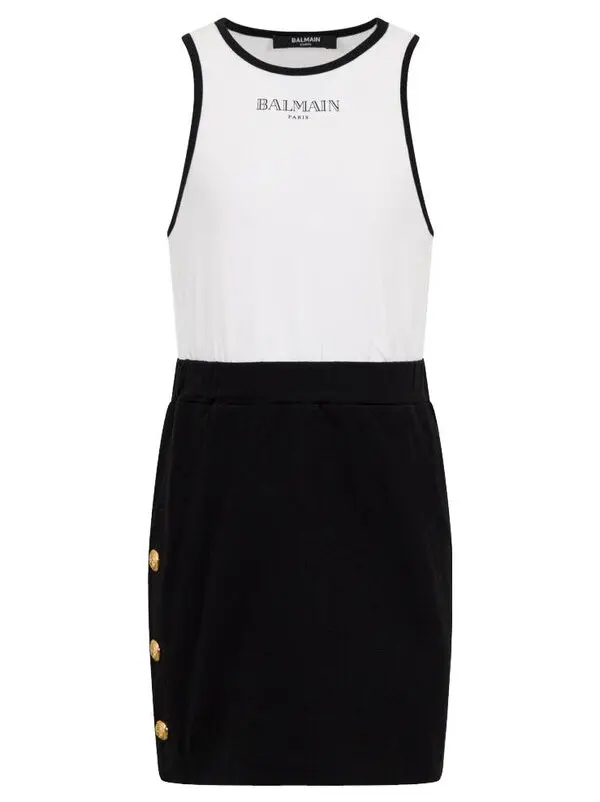 Balmain Dress With Logo - Multicolour