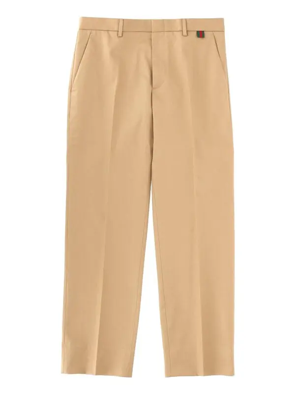 Gucci Cotton Tailored Trousers - Beige