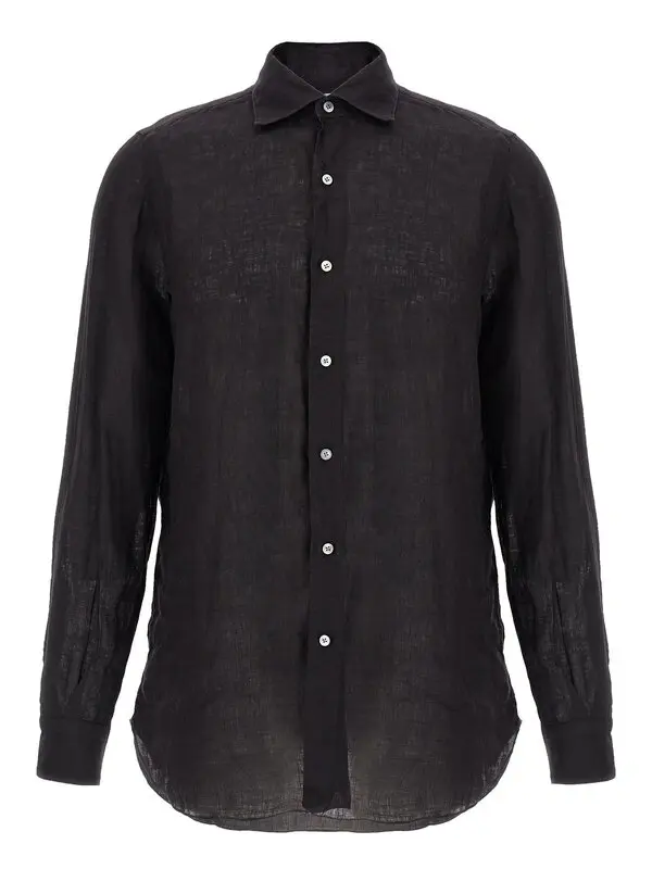 FINAMORE 1925 Gaeta' Shirt - Black