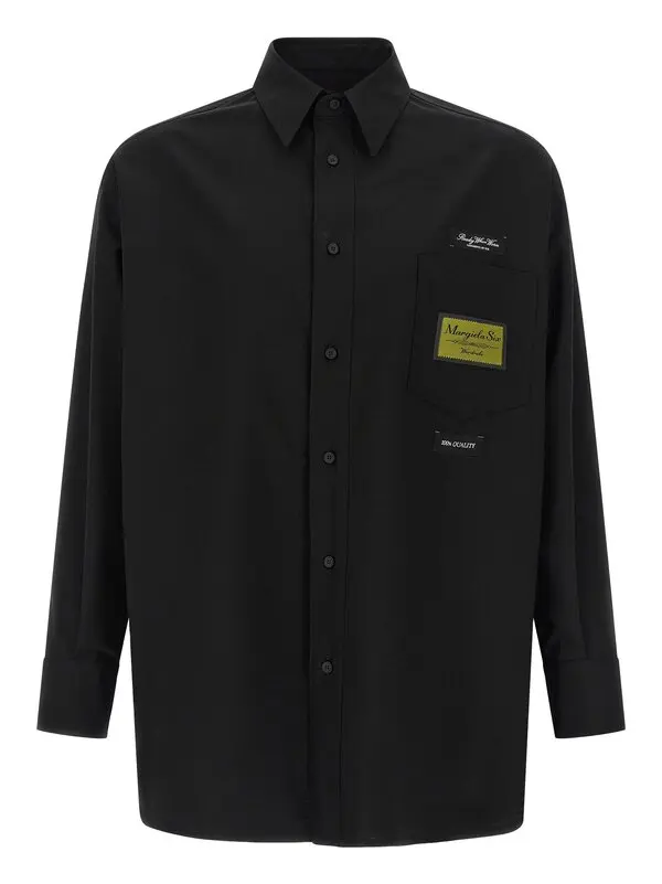 MAISON MARGIELA Jacquard Label Shirt - Black